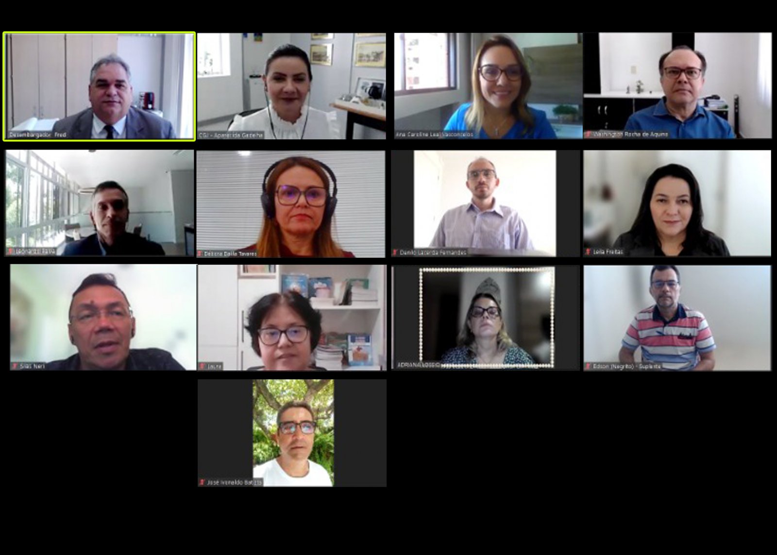 Comitê do 1º Grau realiza reunião com novos membros e elege desembargador Fred Coutinho como ...